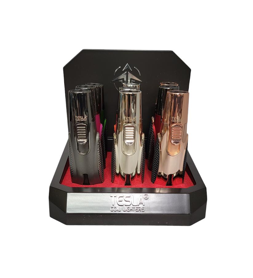 TESLA 2 TORCH SHOOTER LIGHTER MODEL# 61617 (9CT DISPLAY) – Rising ...